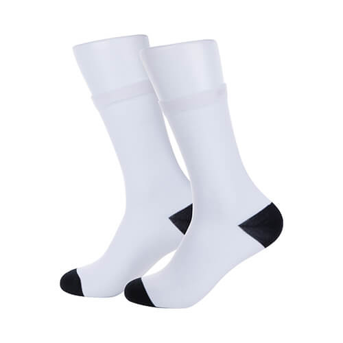 20 cm socks with black toes and heel for sublimation | TEXTILES AND ...