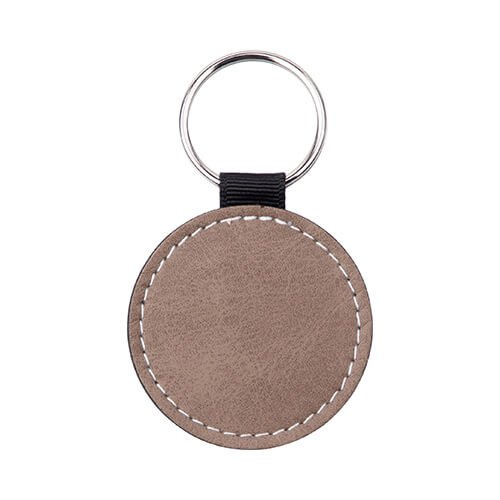 Leather key ring for sublimation - gray circle Gray \ Circle | GADGETS ...