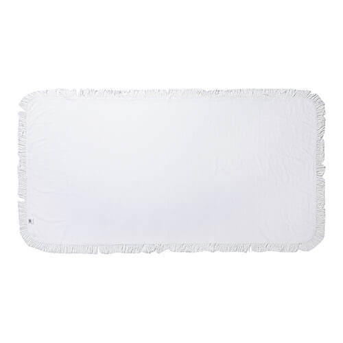 Prosop din microfibră 152 x 76 cm cu ciucure pentru sublimare - alb ...